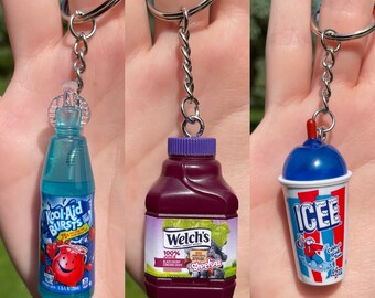 Mini Drink Keychain - Etsy