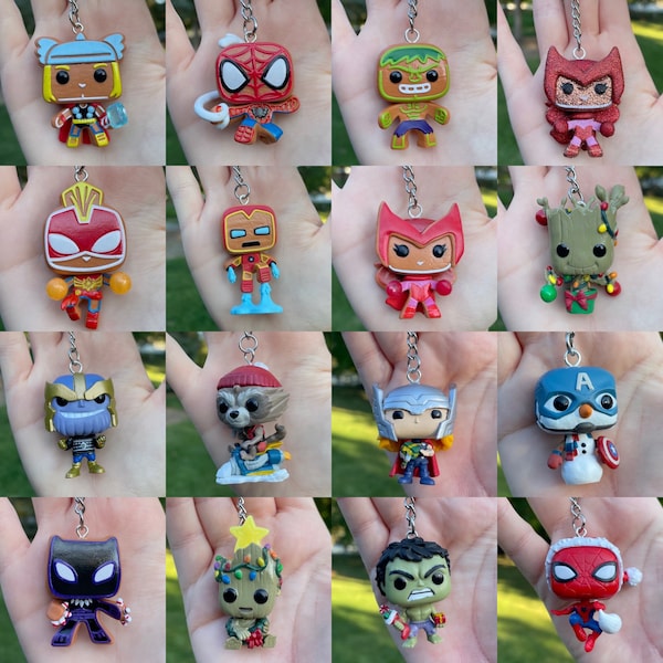 Superhero Keychain - Etsy