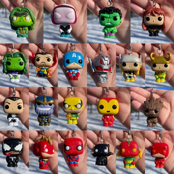 Superhero Keychain - Etsy