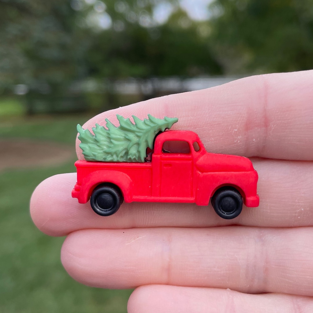 Truck With Christmas Tree Pin Christmas Pins Novelty Pins Unique Pins ...