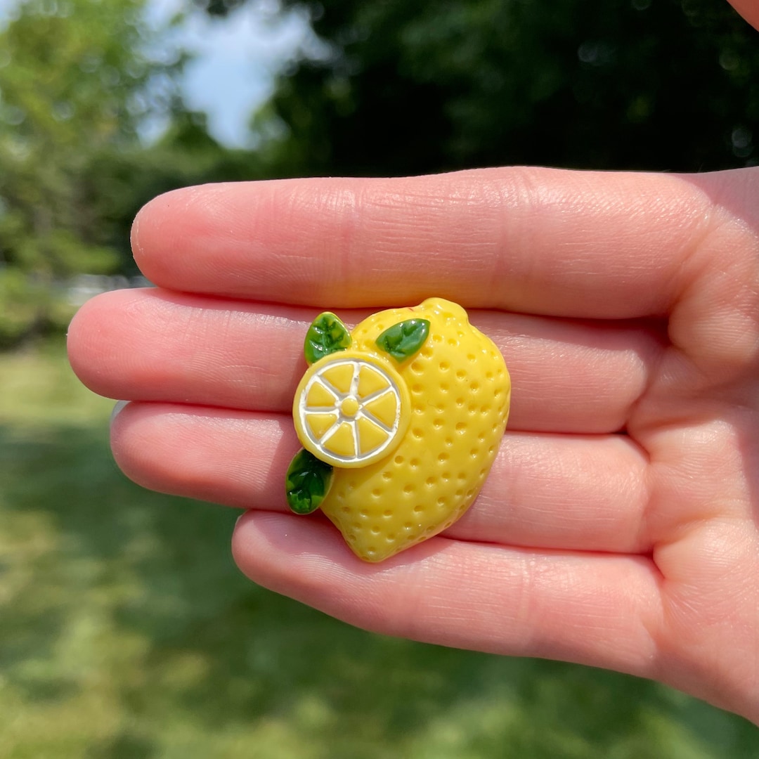 Big Lemon Pin | Novelty Pins | Unique Pins | Fun Pins | Food Pins ...