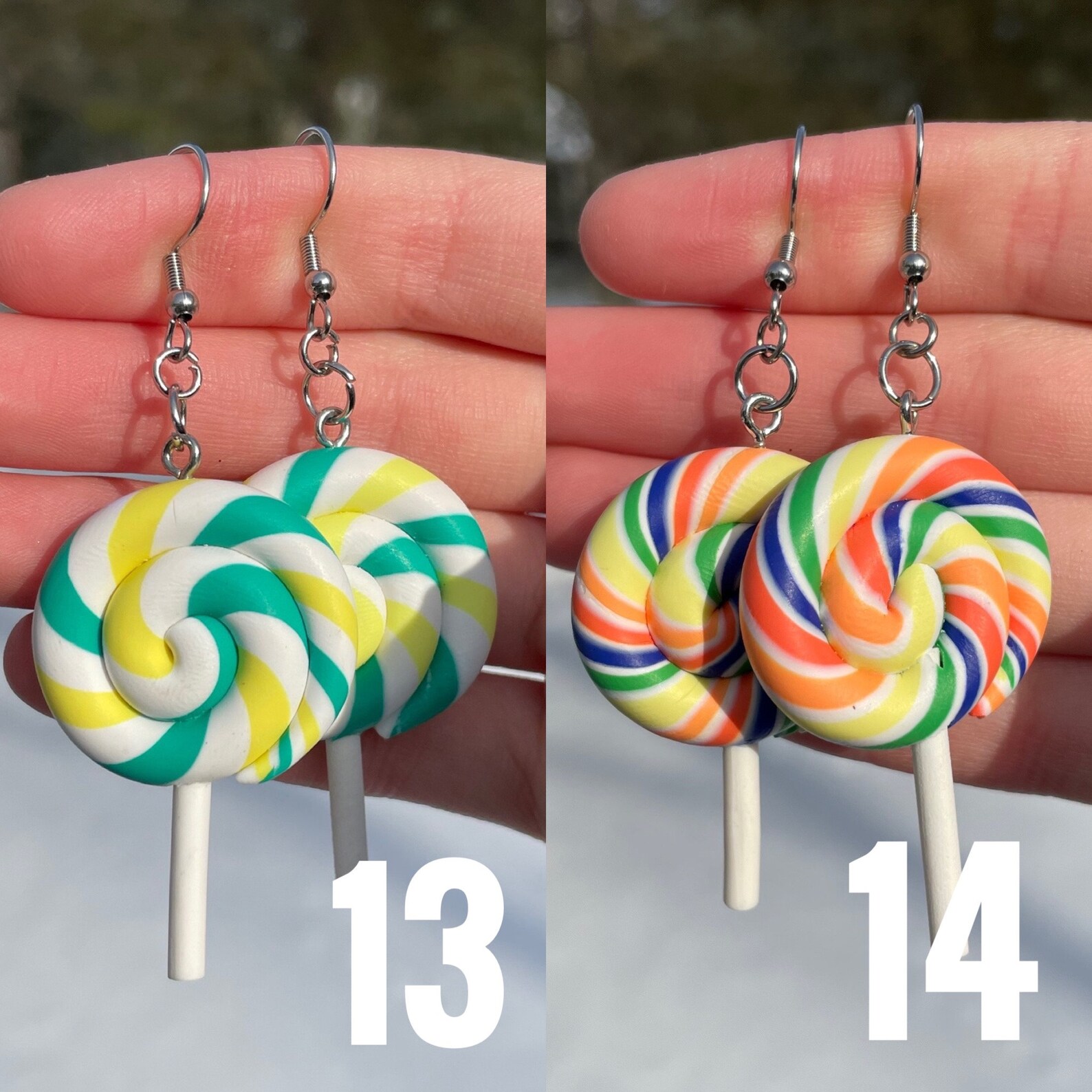 Lollipop Earrings Novelty Earrings Unique Earrings Fun - Etsy