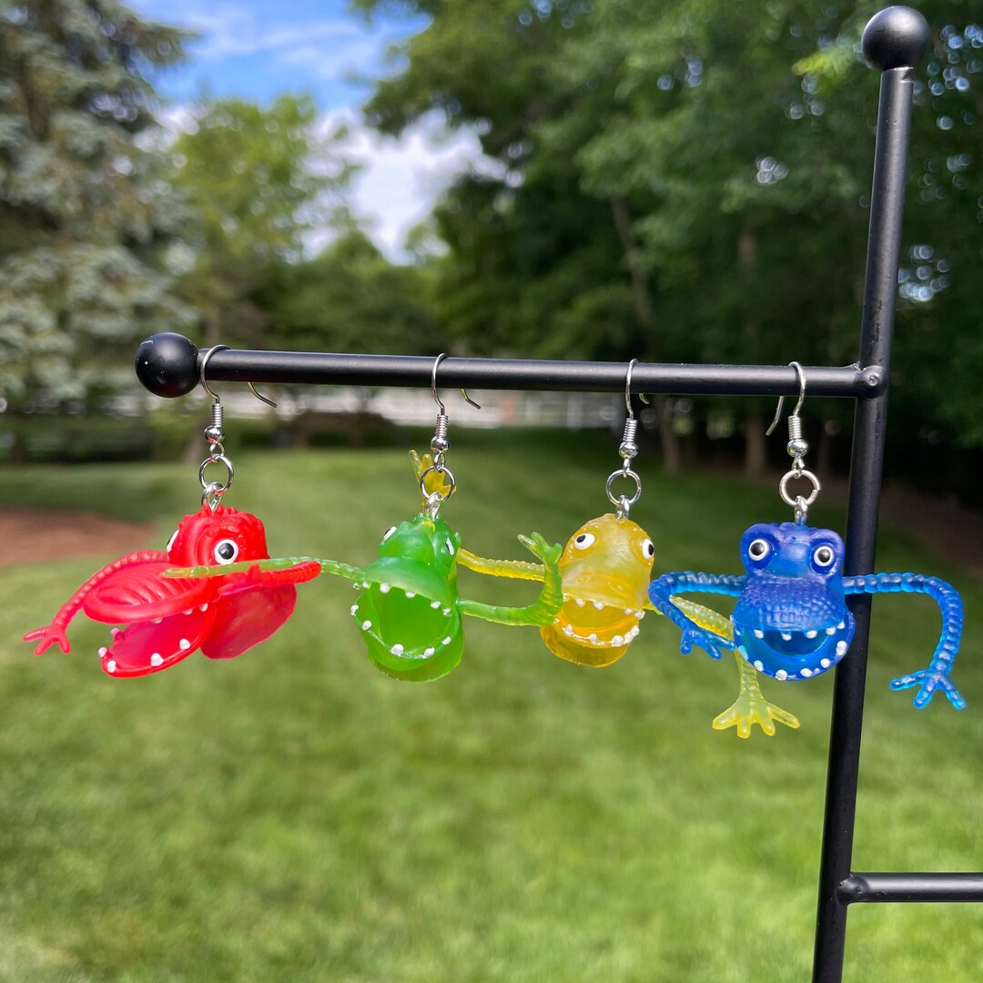 Monster Finger Puppet Dangle Earrings | Novelty Earrings | Unique ...