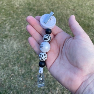 Rotating Alligator Clip Beaded Badge Reel | Unique Badge Reel | Fun ...