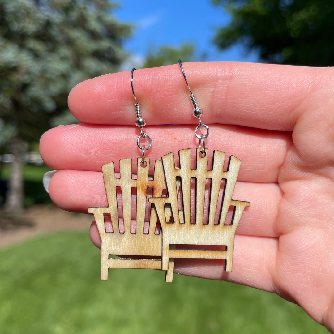 Adirondack Chair Dangle Earrings | Novelty Earrings | Unique Earrings ...