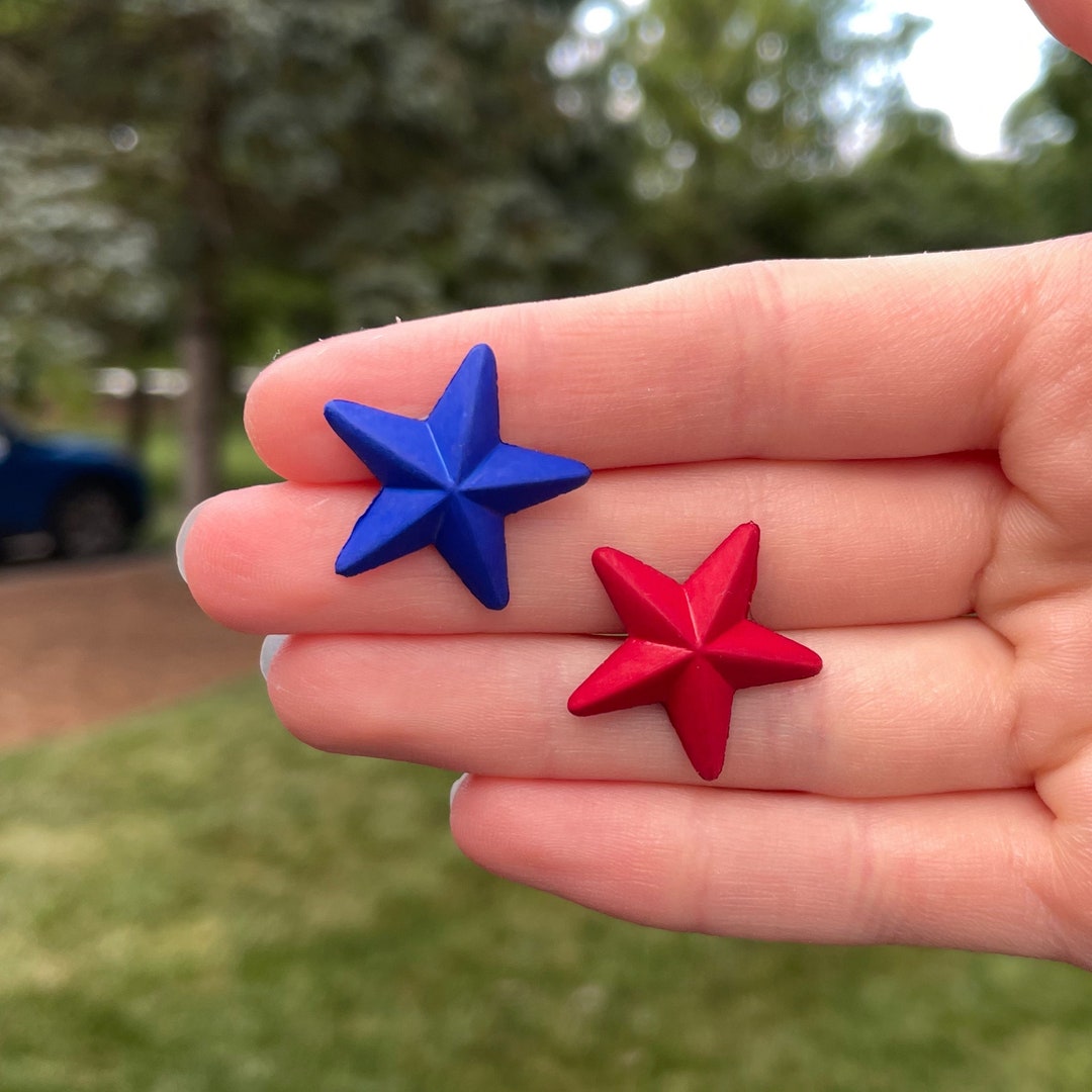 Red and Blue Star Pin Set Novelty Pins Unique Pins Fun Pins Patriotic ...
