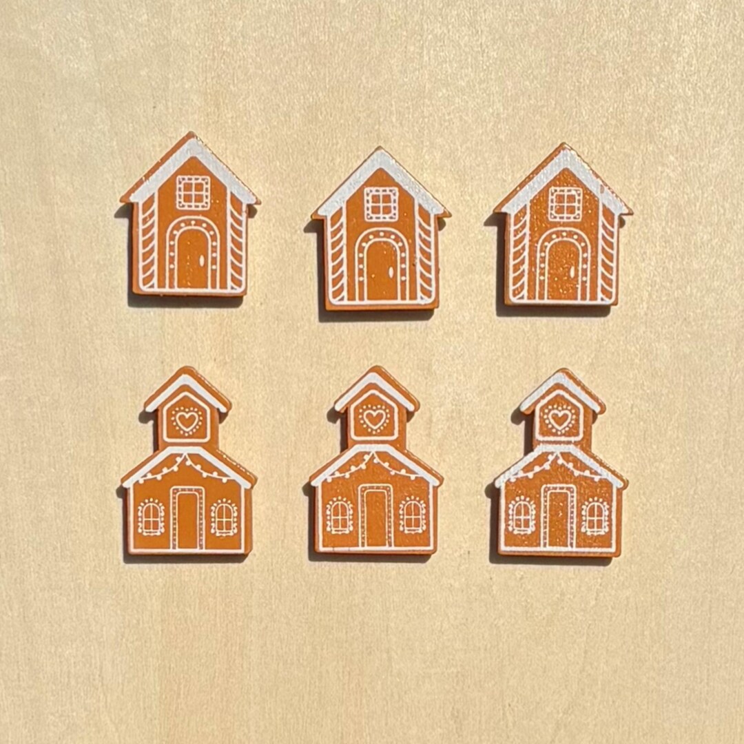 Gingerbread House Magnet Set | Holiday Magnets | Fridge Magnets ...