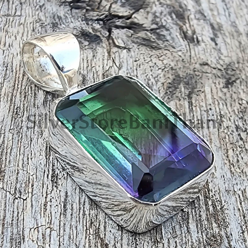 Multi Stone Green Pendant - Etsy