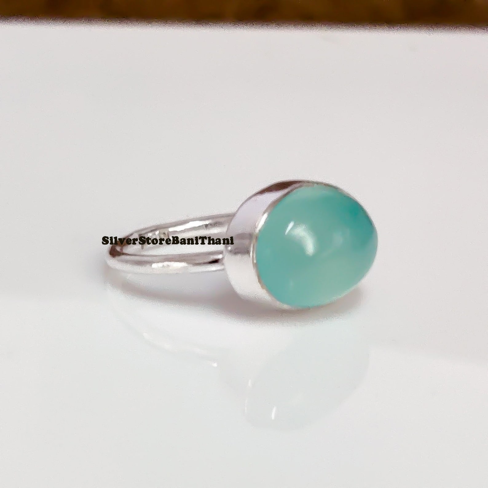 Aqua Chalcedony Ring 925 Sterling Silver Ring Statement - Etsy UK