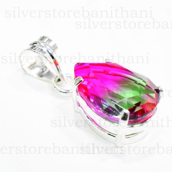 Watermelon Tourmaline Pendant - Etsy