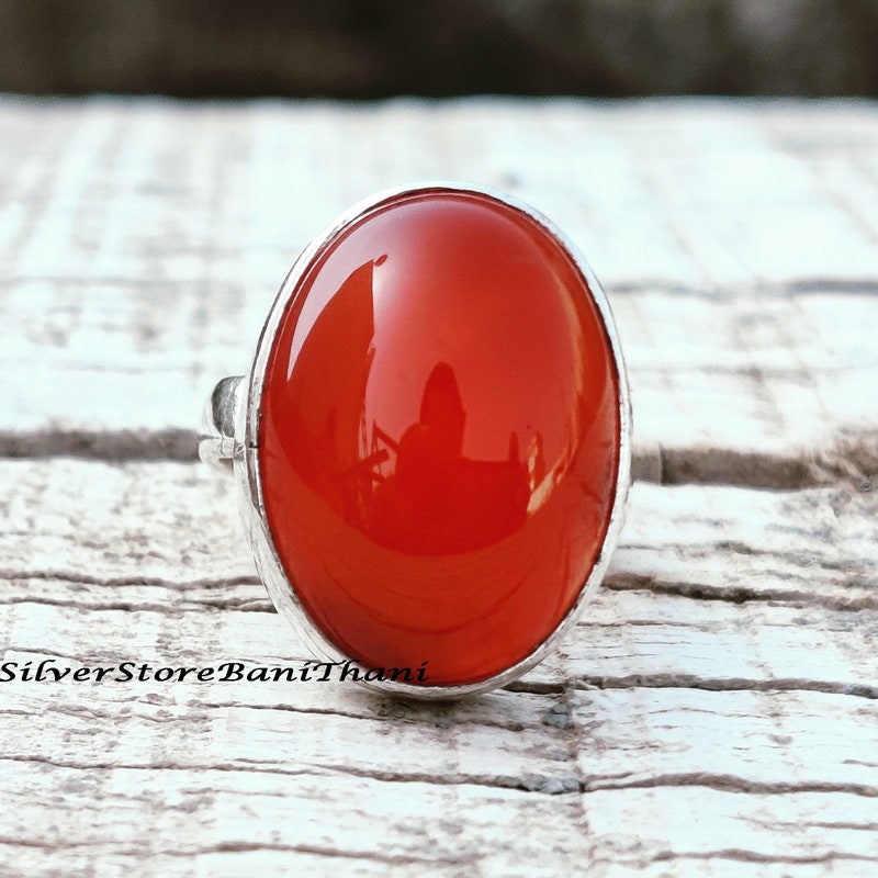 Red Stone Ring - Etsy