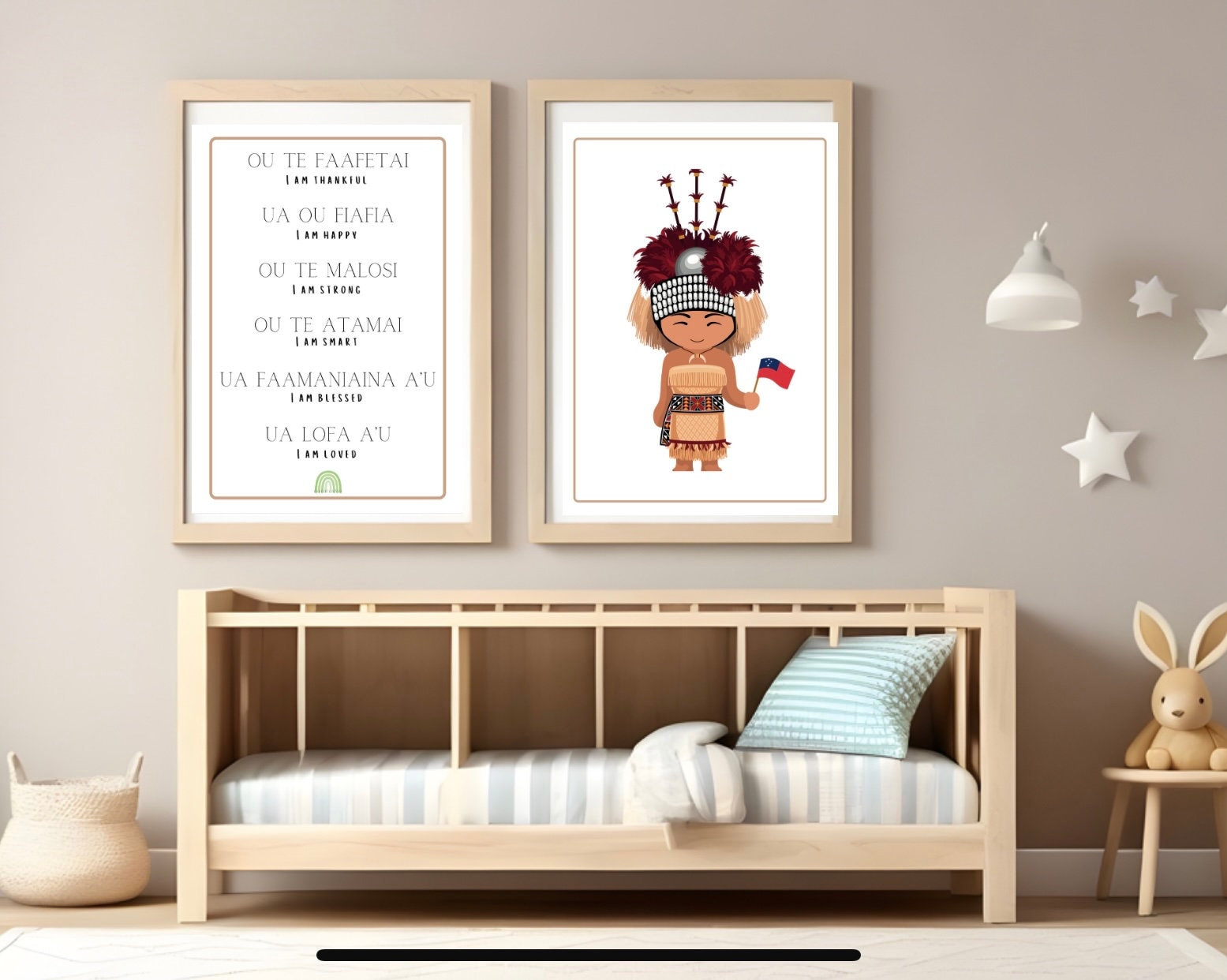 Samoan Affirmations & Samoan Character Poster - Etsy