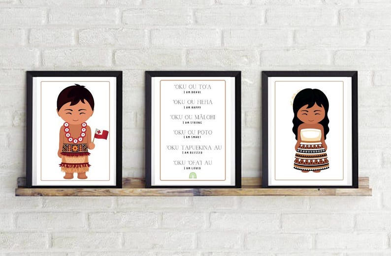 DIGITAL Tongan Affirmations & Tongan Boy and Girl Poster - Etsy