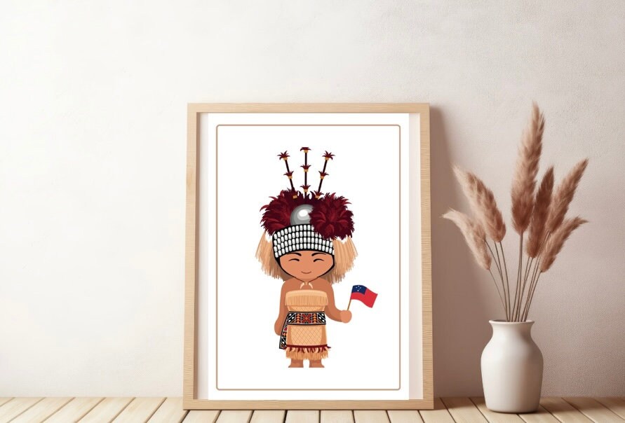 Samoan Affirmations & Samoan Character Poster - Etsy