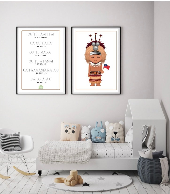 Samoan Affirmations & Samoan Character Poster - Etsy