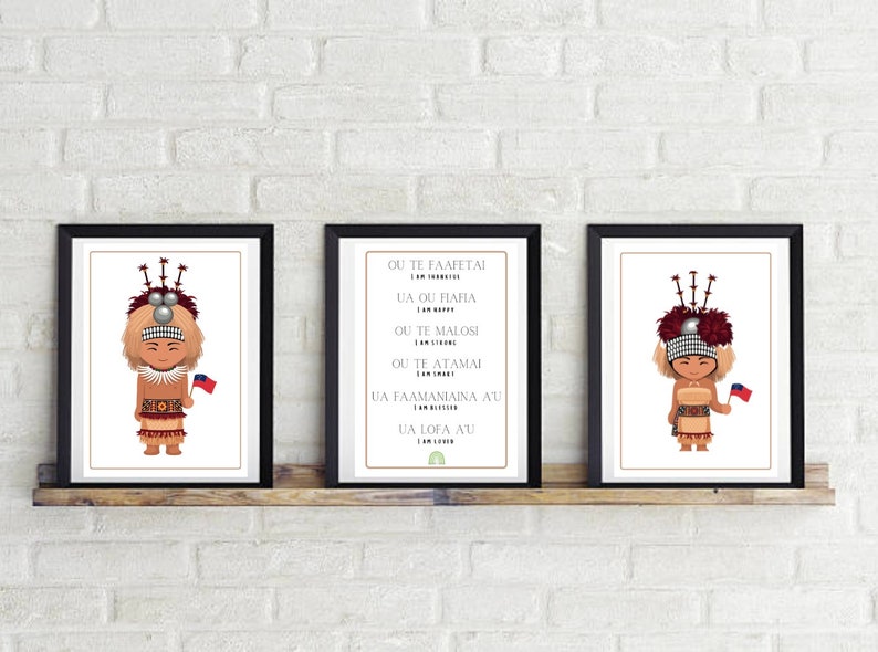 Samoan Affirmations & Samoan Character Poster - Etsy