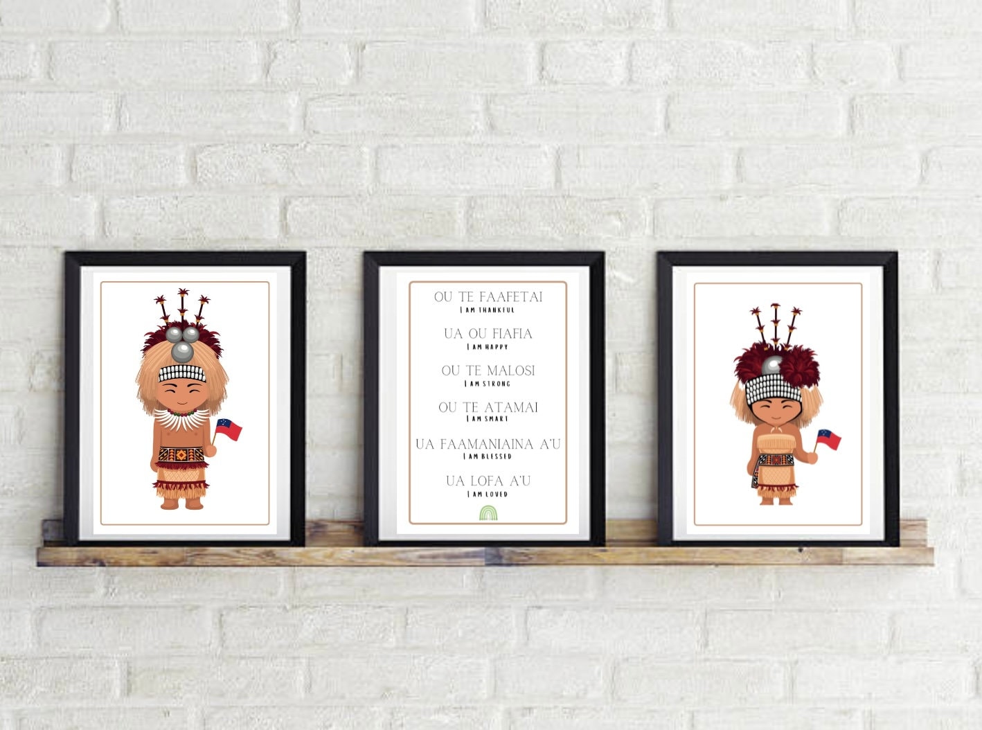 Samoan Affirmations & Samoan Character Poster - Etsy