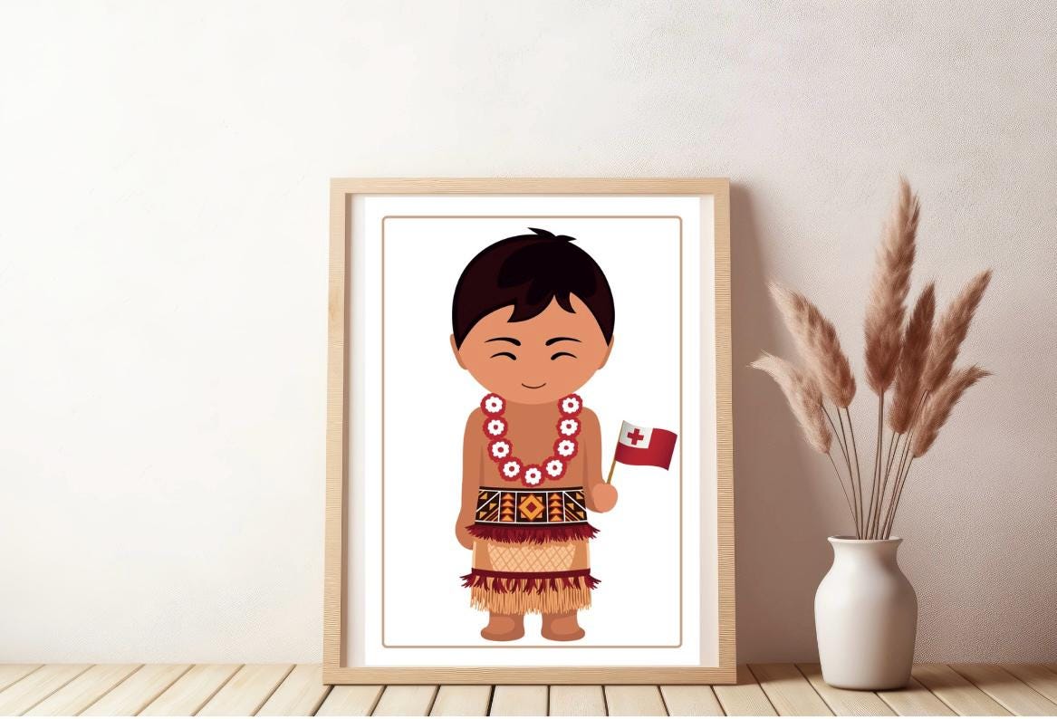 Tongan Affirmation Wall Art for Tamaiki | Modern Tongan Nursery Print ...