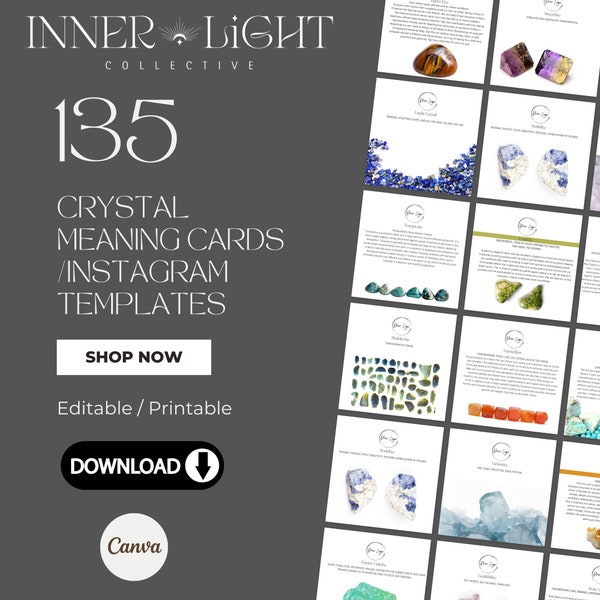 Crystal Info Cards - Etsy