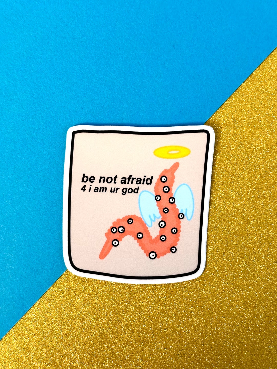 Biblically Accurate Angel Worm Matte Vinyl Sticker - Etsy