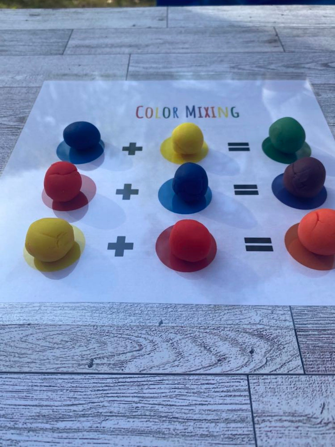 Play-doh Coloring Mixing Mat - Etsy