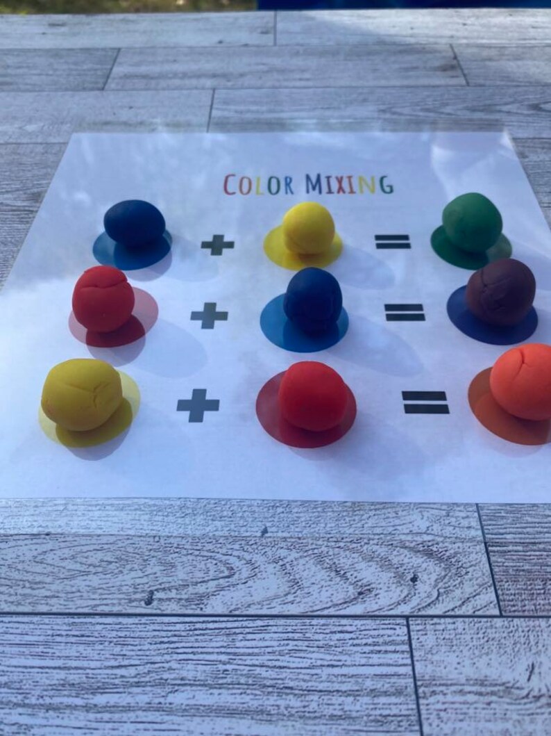 Play-doh Coloring Mixing Mat - Etsy