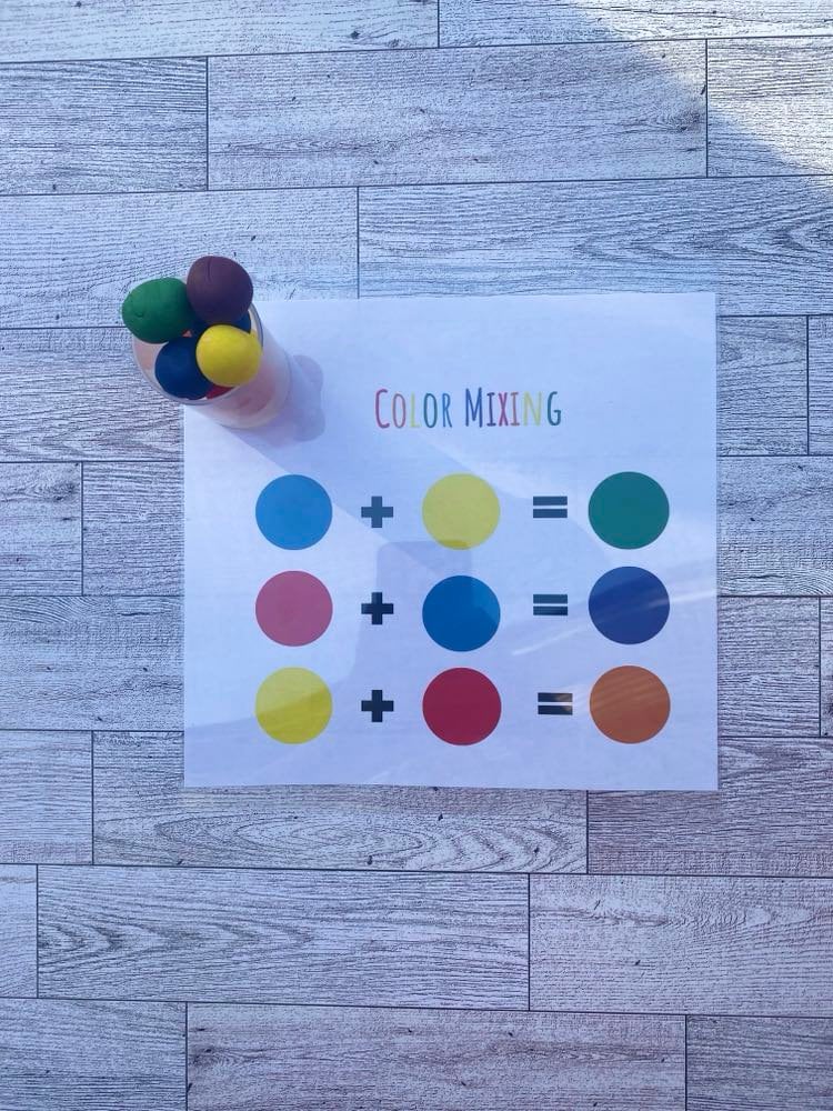 Play-doh Coloring Mixing Mat - Etsy