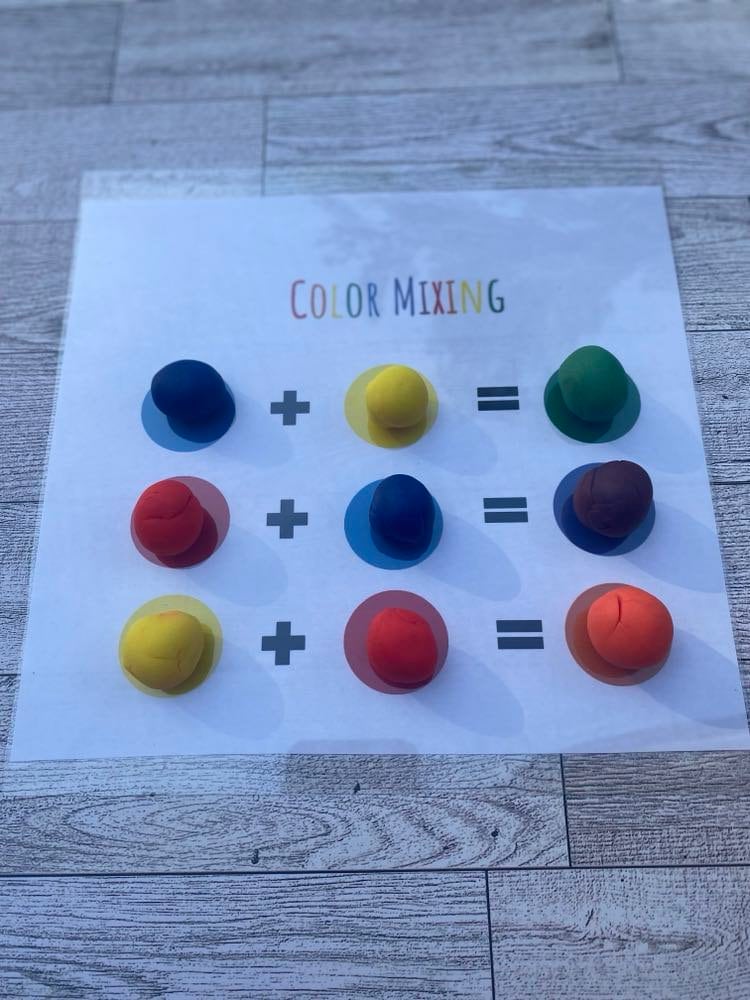 Play-doh Coloring Mixing Mat - Etsy