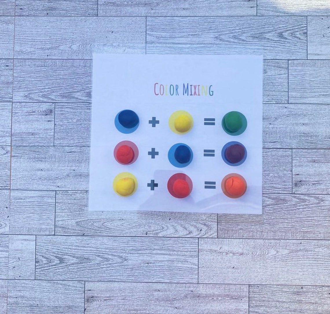 Play-doh Coloring Mixing Mat - Etsy