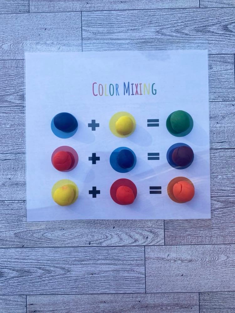 Play-doh Coloring Mixing Mat - Etsy