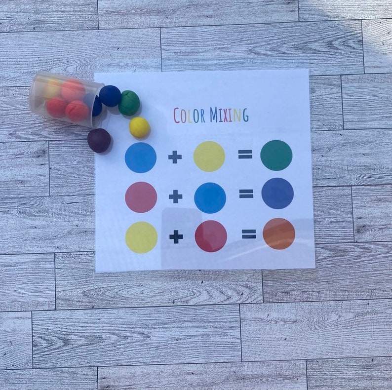 Play-doh Coloring Mixing Mat - Etsy