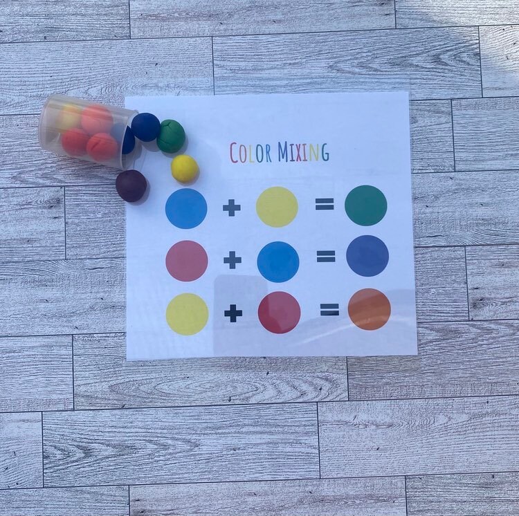 Play-doh Coloring Mixing Mat - Etsy