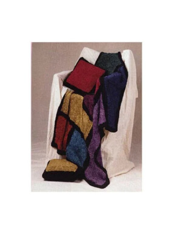 Kids' Crafts Vintage Knitting Pattern Afghan Plaid Royal Maze Afghan ...