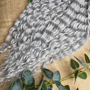 Silver Curly Dreads, Soft Synthetic Grey Waved DE Dreadlocks - Etsy