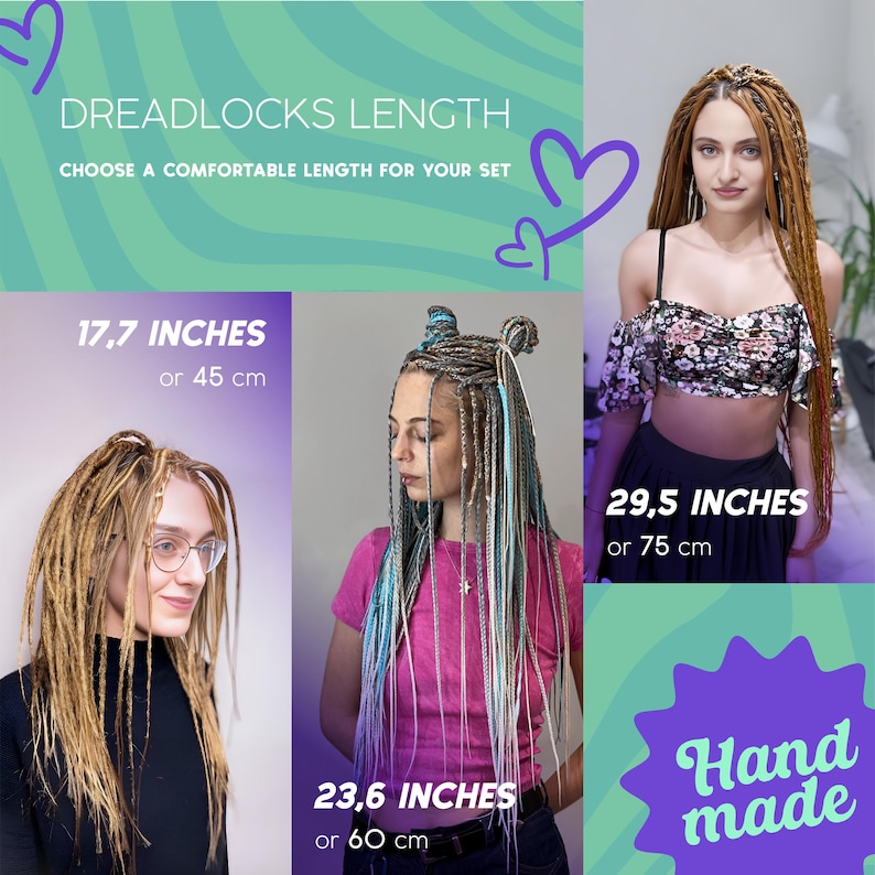 Curly, Dreadlocks Extensions, Boho DE Dreads Full Set Natural Blonde ...