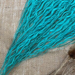 Turquoise Dreadlocks With Curly Set, Hair Extension, Synthetic ...