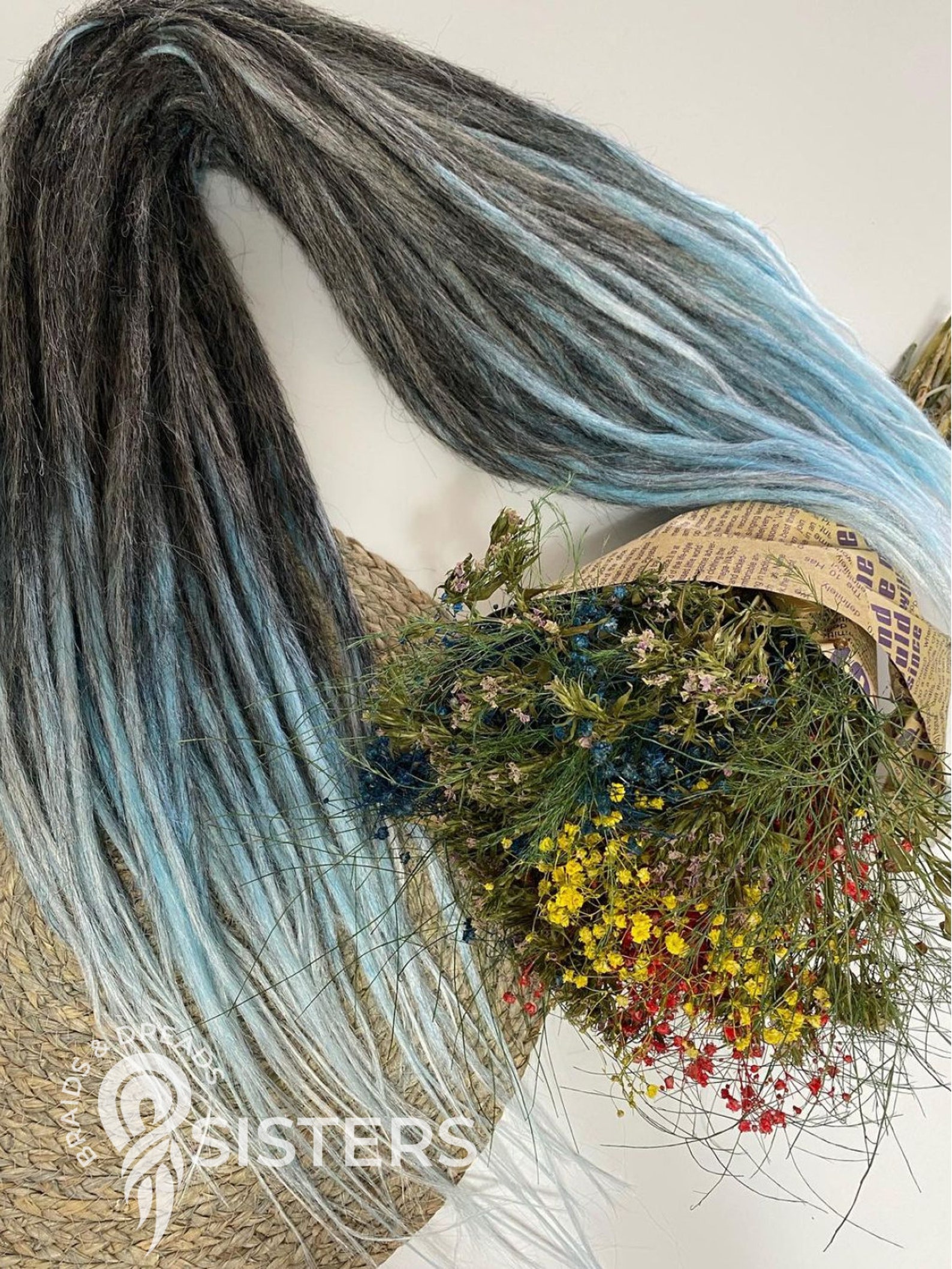 Blue Ombré Dreads: Double Ended Synthetic Super Light Soft - Etsy