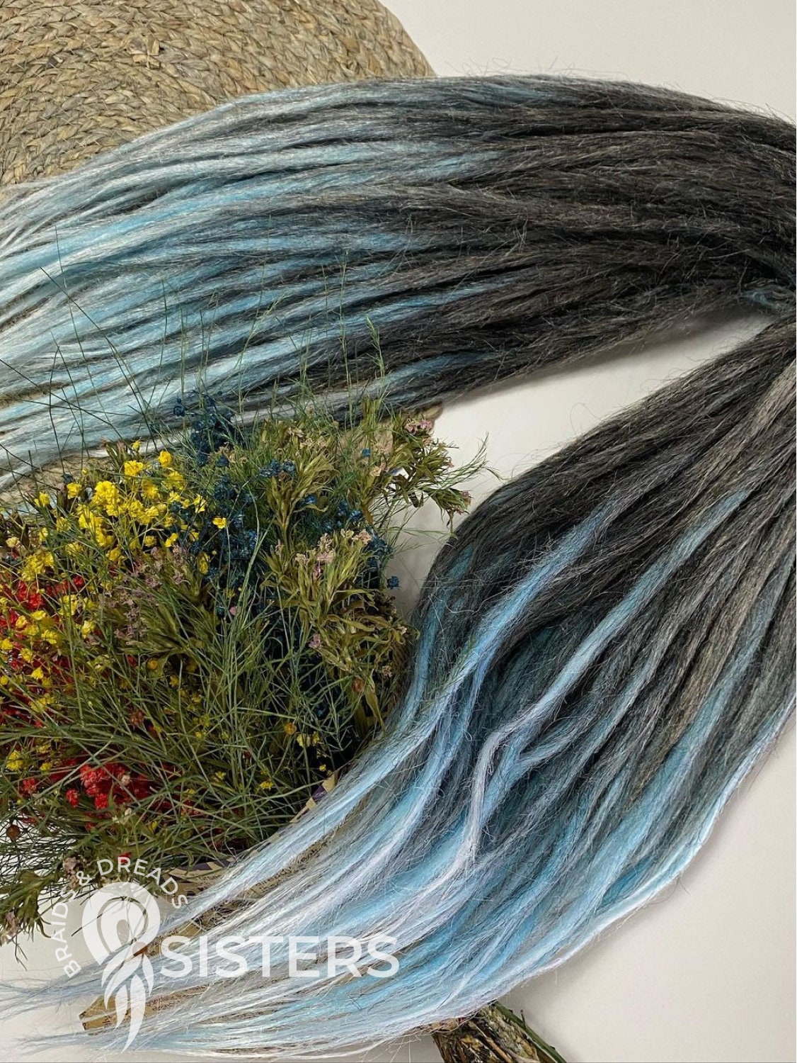 Blue Ombré Dreads: Double Ended Synthetic Super Light Soft - Etsy