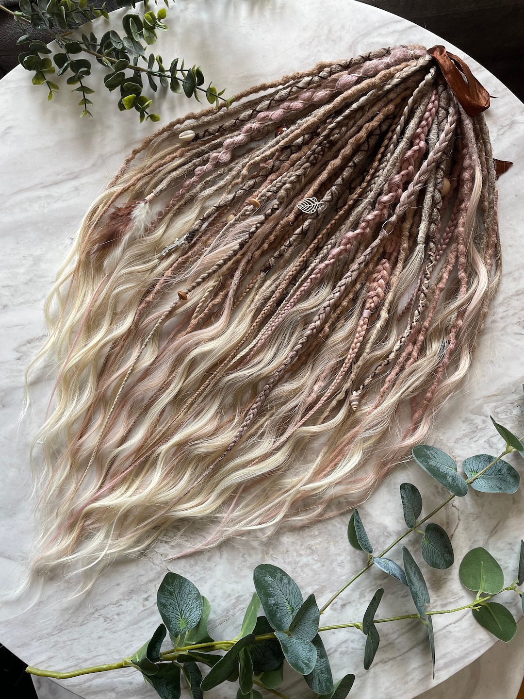 NEW Collection! Summer Wavy Synthetic Dreadlocks With Charms, Ombre ...