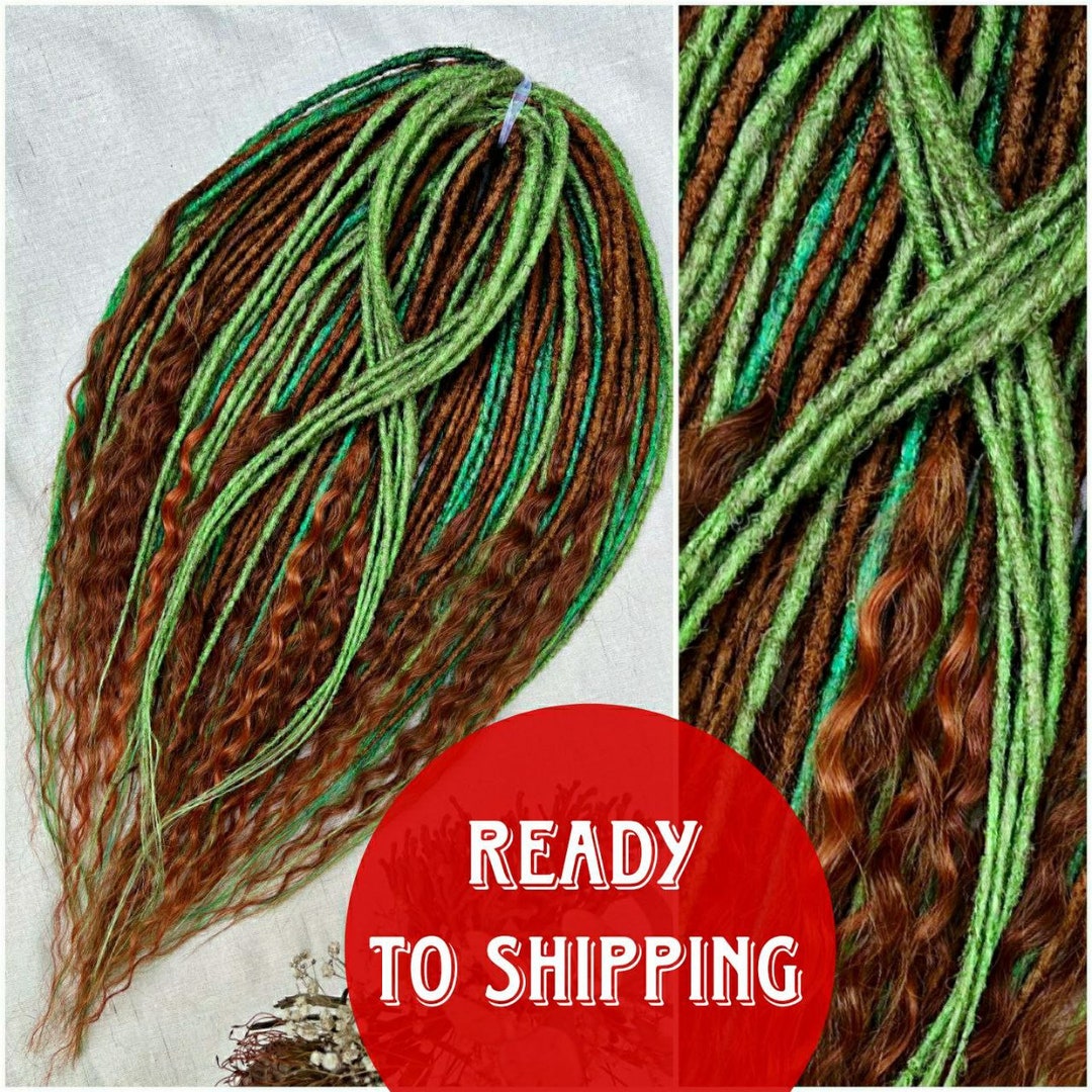 Forest Dread Extension, Synthetic Dreadlocks Set, DE Dreads SET, Soft ...