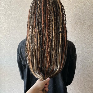 Viking Dread Extension, Brown Synthetic Dreadlocks Set, DE Dreads SET ...
