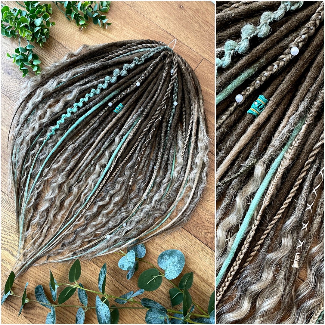 Viking Dread Extension, Synthetic Ombre Dreadlocks Set, DE Dreads SET ...