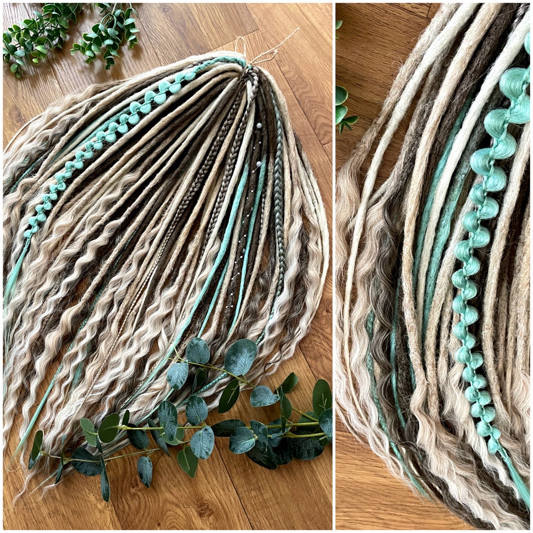 Viking Dread Extension, Blond Crochet Synthetic Dreadlocks, Curly ...