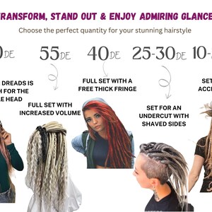 Soft Ombre Dreadlocks Extension, Dreads Set, Synthetic Dreadlocks Set ...