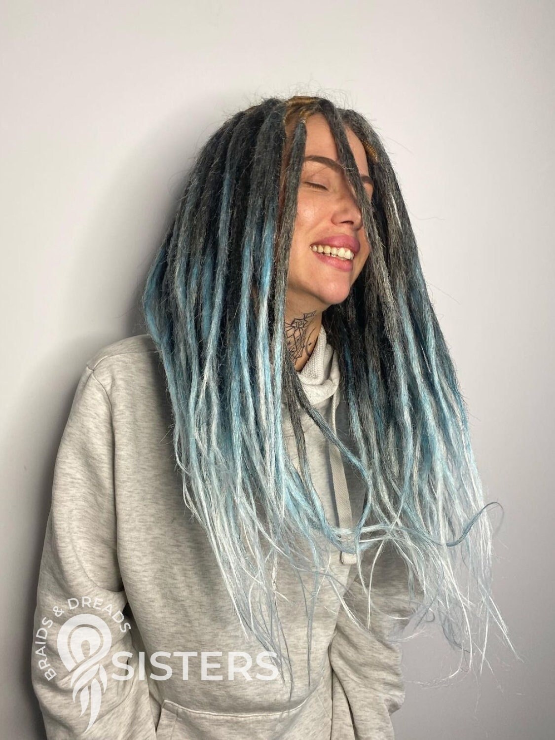 Blue Ombré Dreads: Double Ended Synthetic Super Light Soft - Etsy