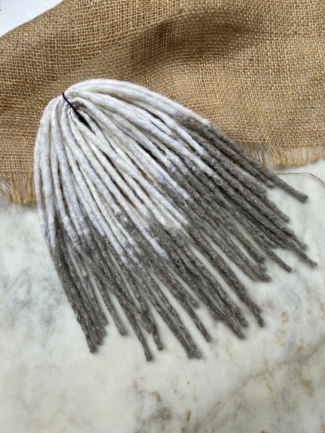 Men's Ombre Short Dreadlocks Undercut Set, 18 DE Dreads, 10 Inches ...