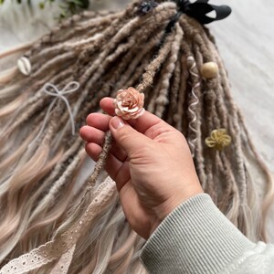 Blonde, Pink Peach DE Loose Wave Locks Dreadlocks, Ombre Curly ...