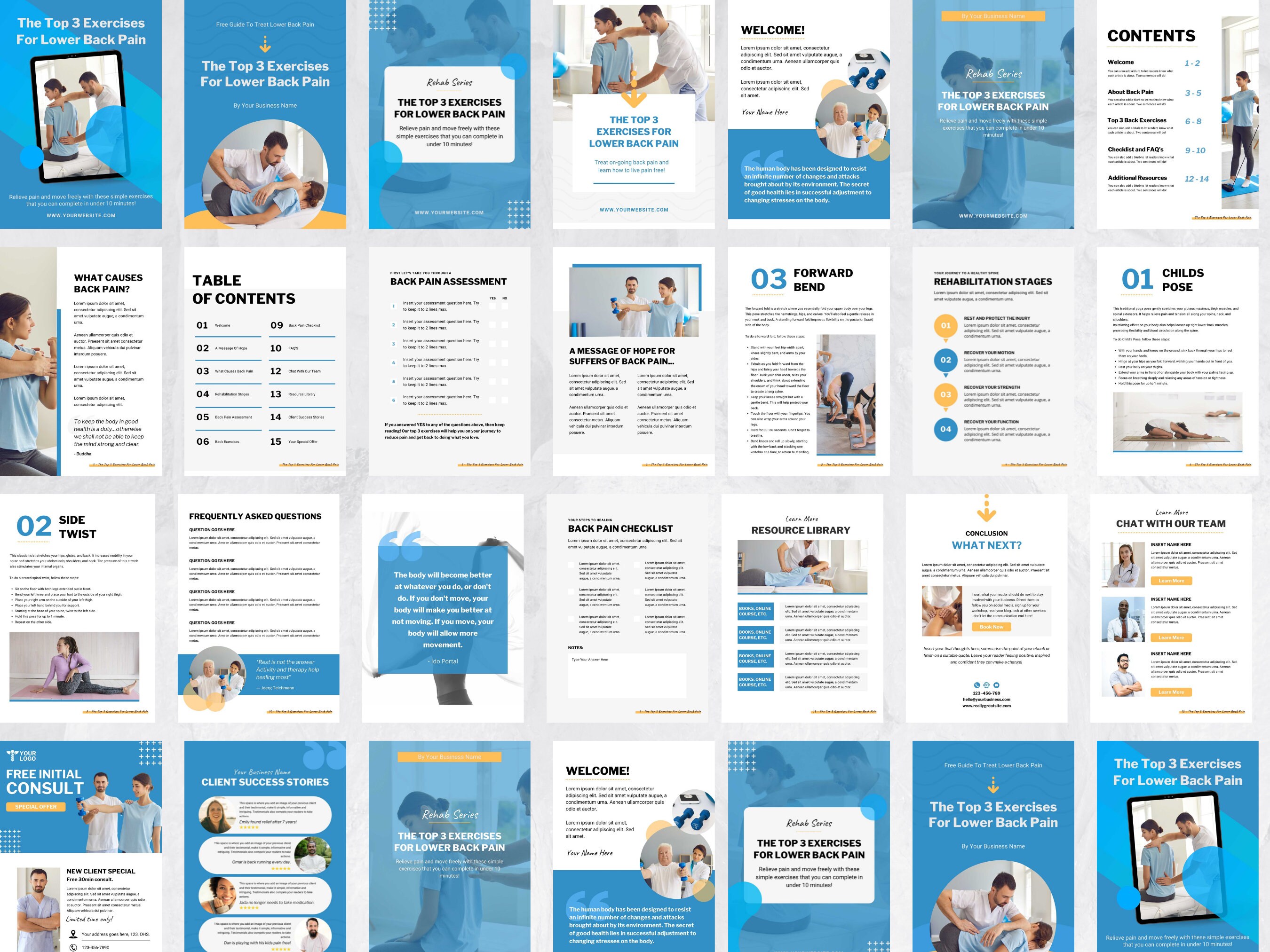 Lead Magnet Ebook Template for Health Services / Physio - Etsy