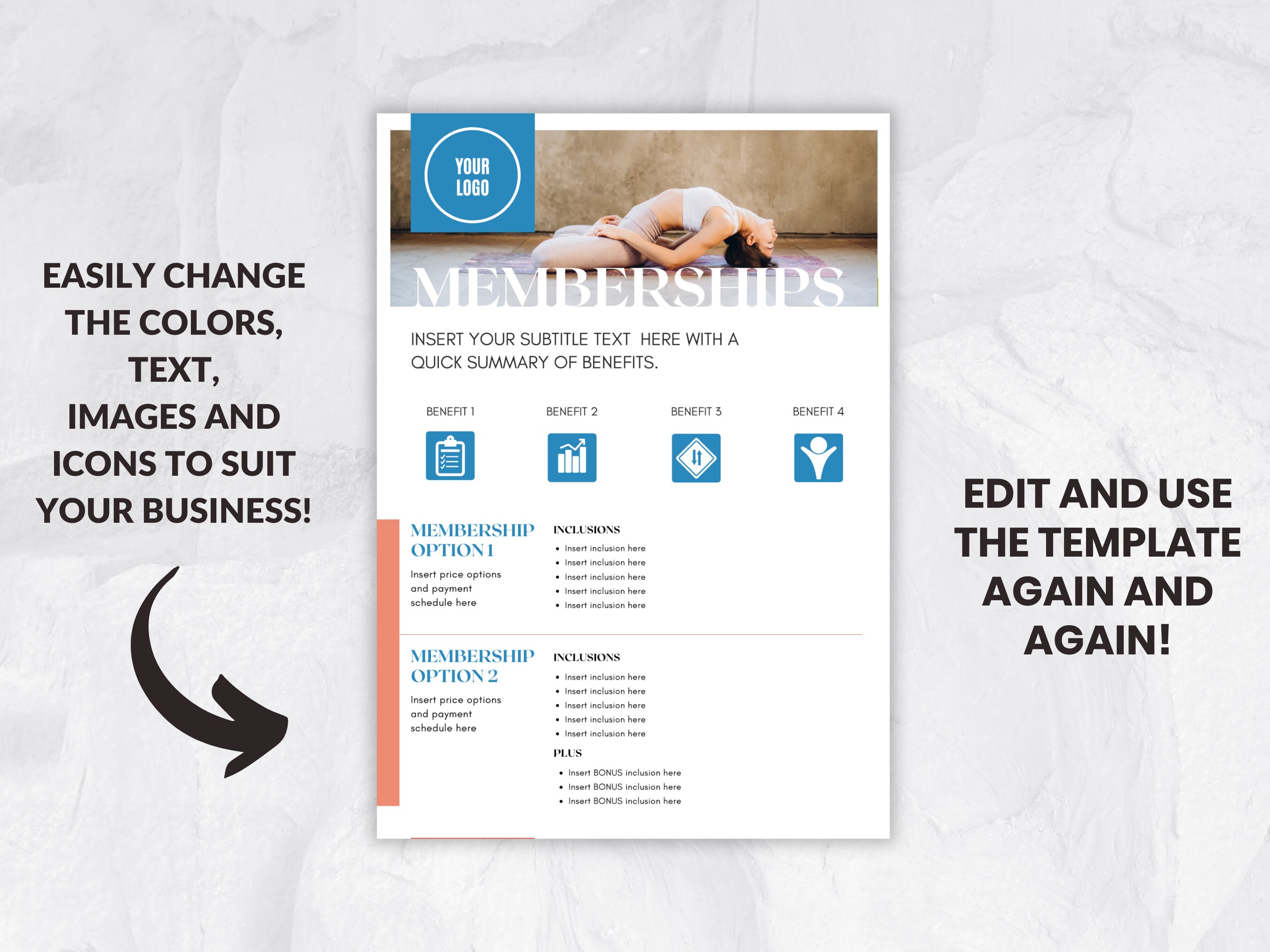 Simple Membership Price List, Services List - Canva Templates for Gyms ...