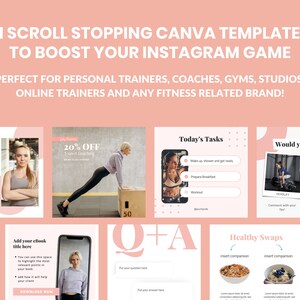 Fitness Coach Instagram Template Canva Social Media Templates - Etsy